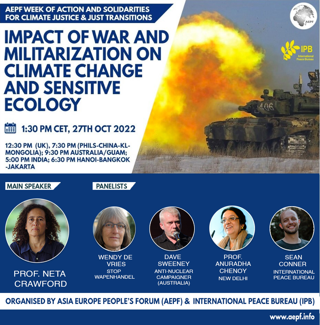 Impact of War and Militarization on Climate Change and Sensitive ...